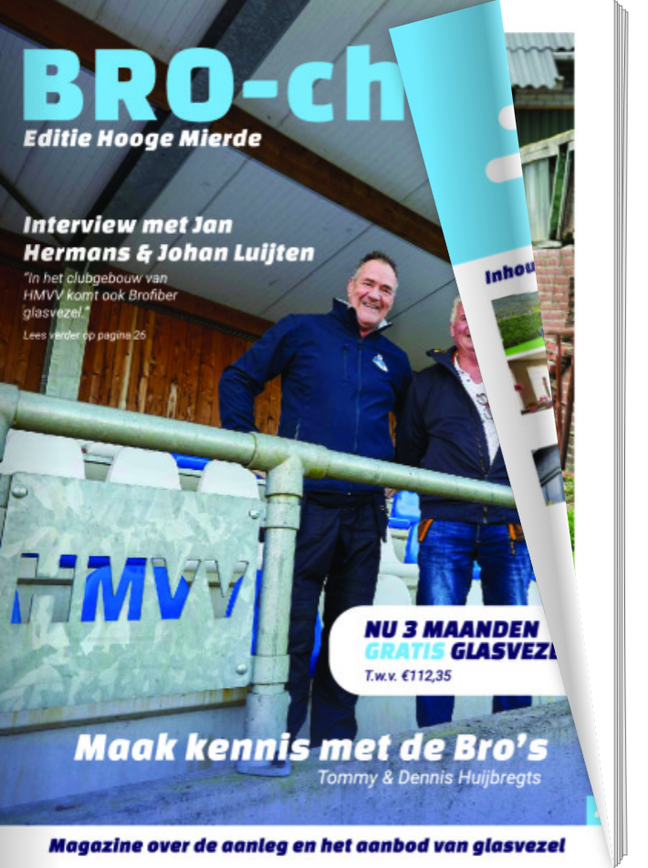 Glasvezelaansluiting in de regio? Regel het via Brofiber
